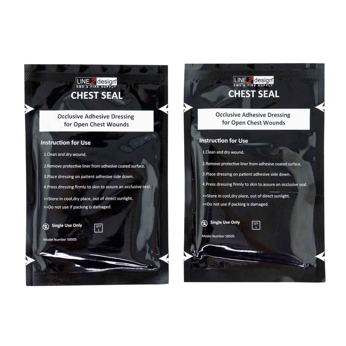 Chest Seal, Occlusive Adhesive Dressing for Open Chest Wounds, Pack of ...