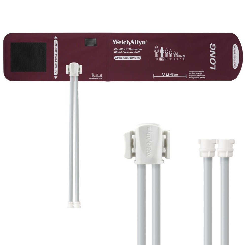 Cuff Reusable Large Adult Long 2-Tube MQ - Welch Allyn REUSE-12L-2MQ ...