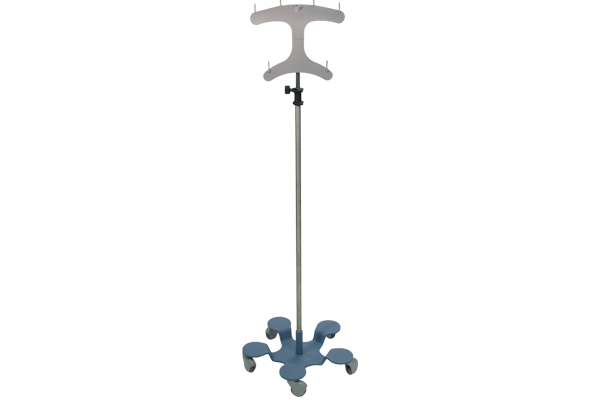 Infusion Pump Stand, 5-Leg Base, With Clearview 6 Hook Top - Pedigo P ...