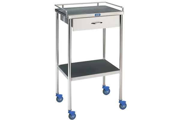 Table, 16 X 20 With Shelf, 1 Drawer And Rail - Pedigo SG-80-SS ...