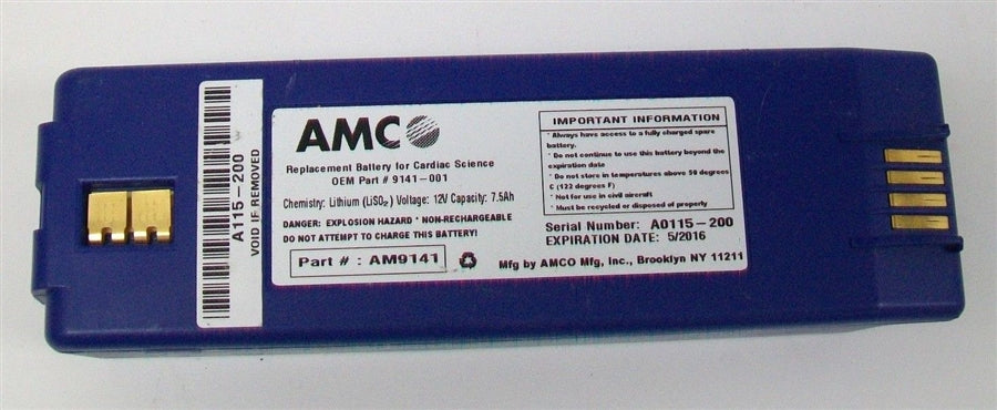 Cardiac Science PowerHeart AED Battery 9141, 58% OFF