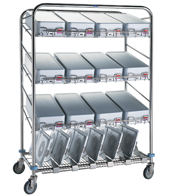 Instrument Container Wash Cart, 49"W X 26"D X 67"H - Pedigo CDS-160 ...