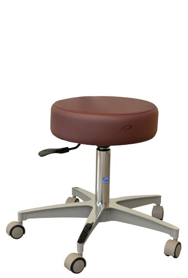 Stool, Gas Cylinder, 5-Caster Aluminum Base, Black - Pedigo P-526-GS-B ...